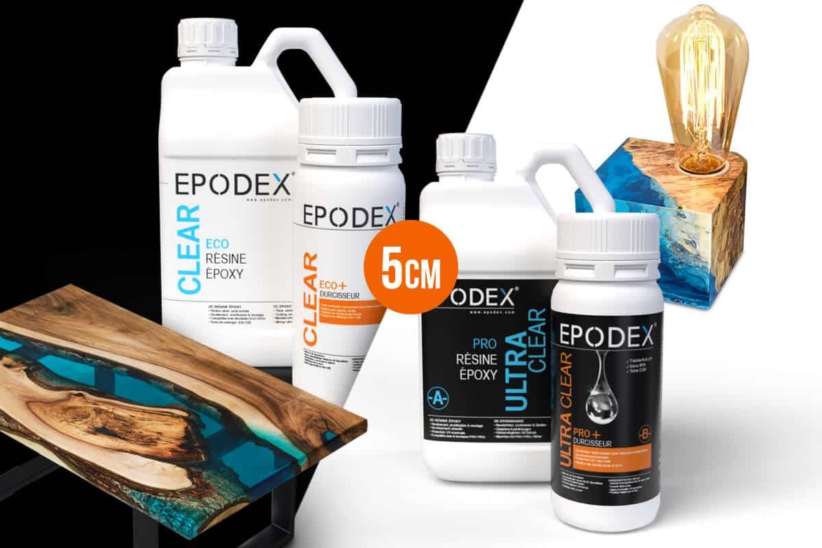 Résine époxy pour tables rivière jusqu'à 5 cm - Transparent Purple | EPODEX