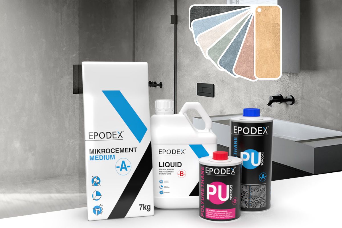 Microcement Set for Bathroom & Shower - Including PU Sealing | EPODEX