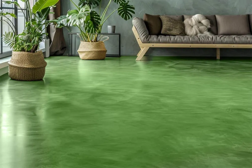 Microcemento per pavimenti e scale decorativo - Grass Green | EPODEX