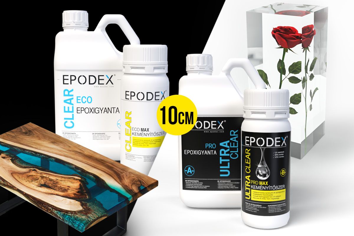Epoxigyanta river asztalokhoz – Öntési magasság 10 cm | EPODEX