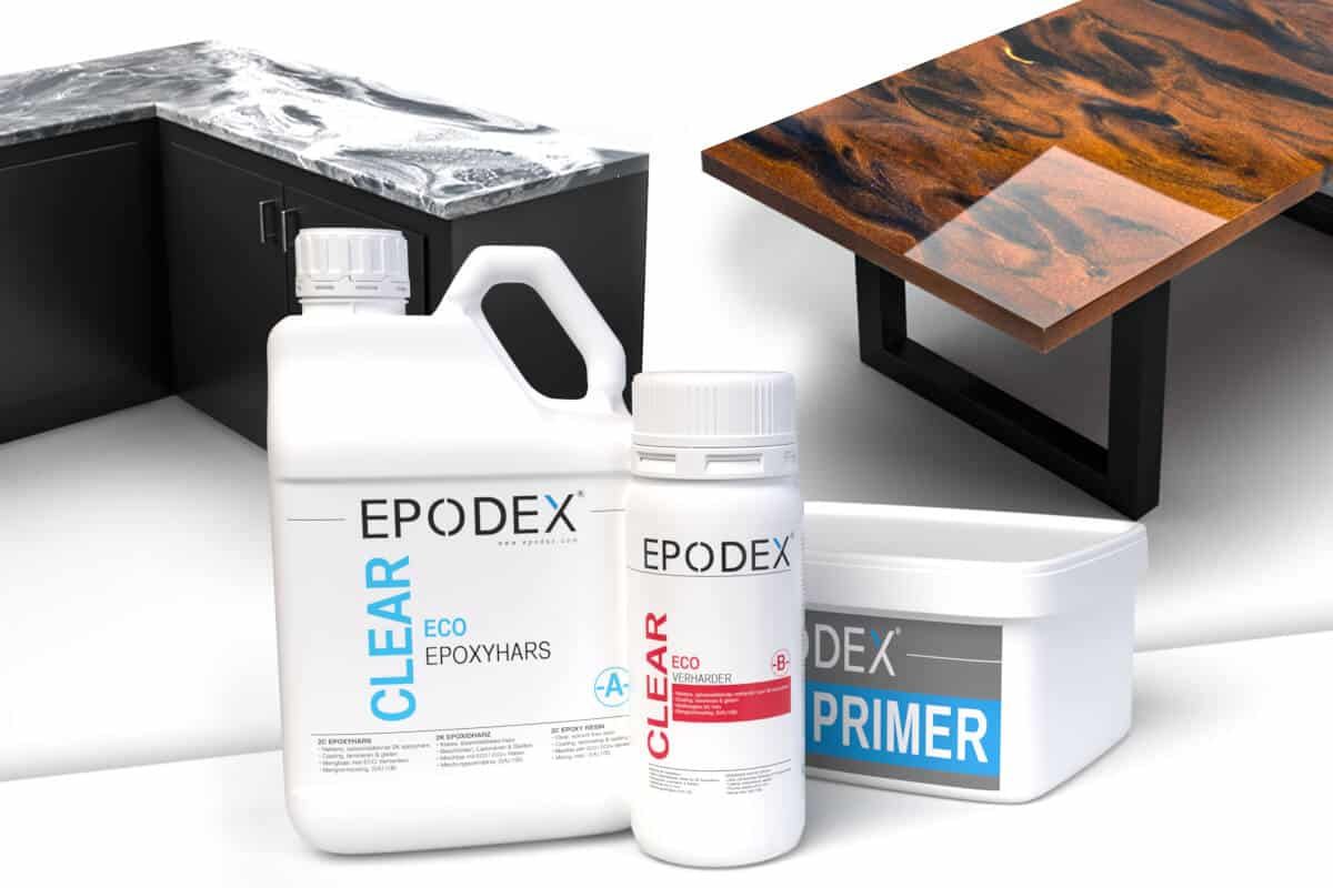 Epoxyhars voor tafelbladen, werkbladen en andere oppervlakken | EPODEX